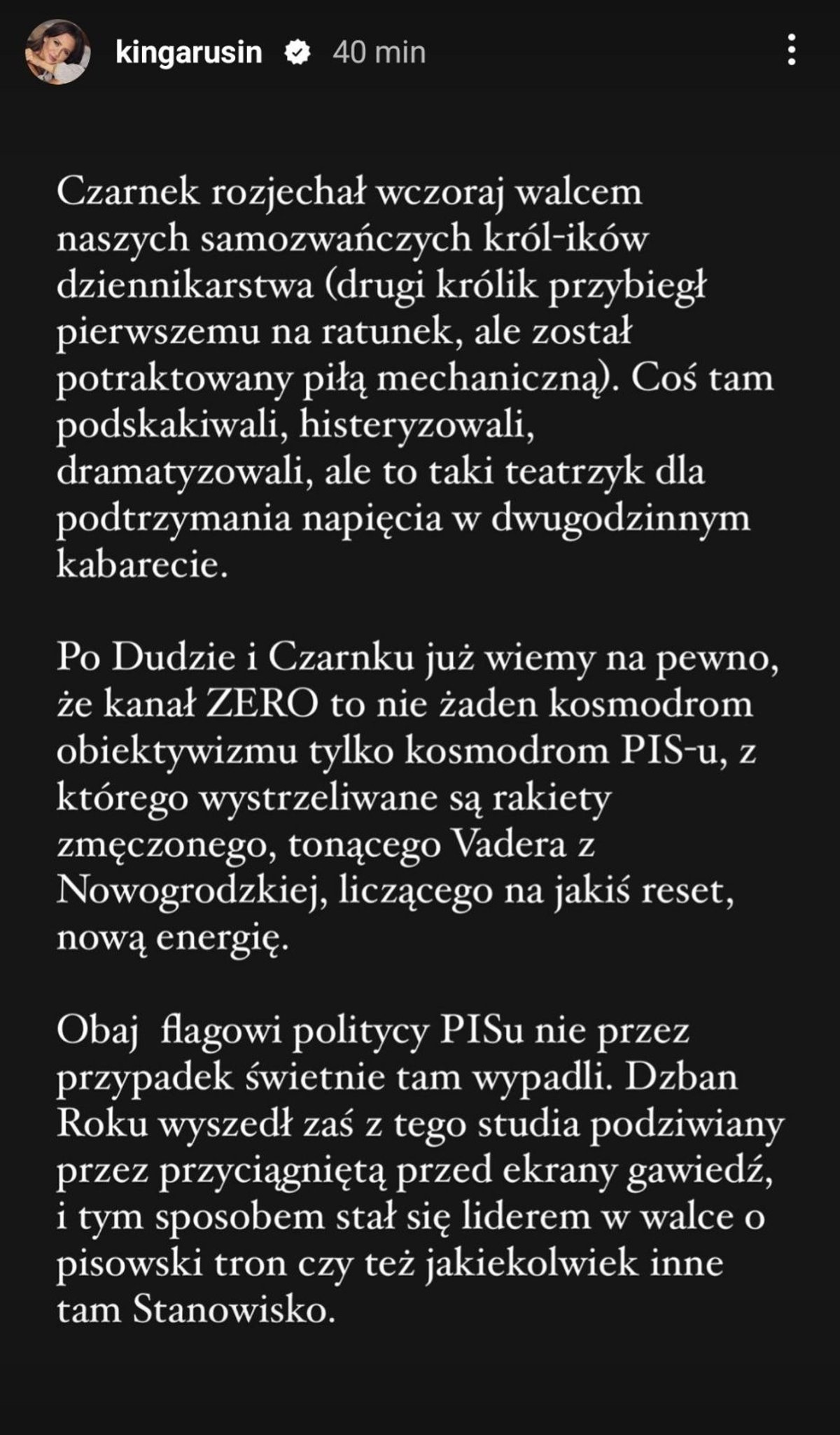 Kinga Rusin mocno o Czarnku i Kanale Zero | Świat Gwiazd Kinga Rusin mocno o Czarnku i Kanale Zero | Świat Gwiazd
