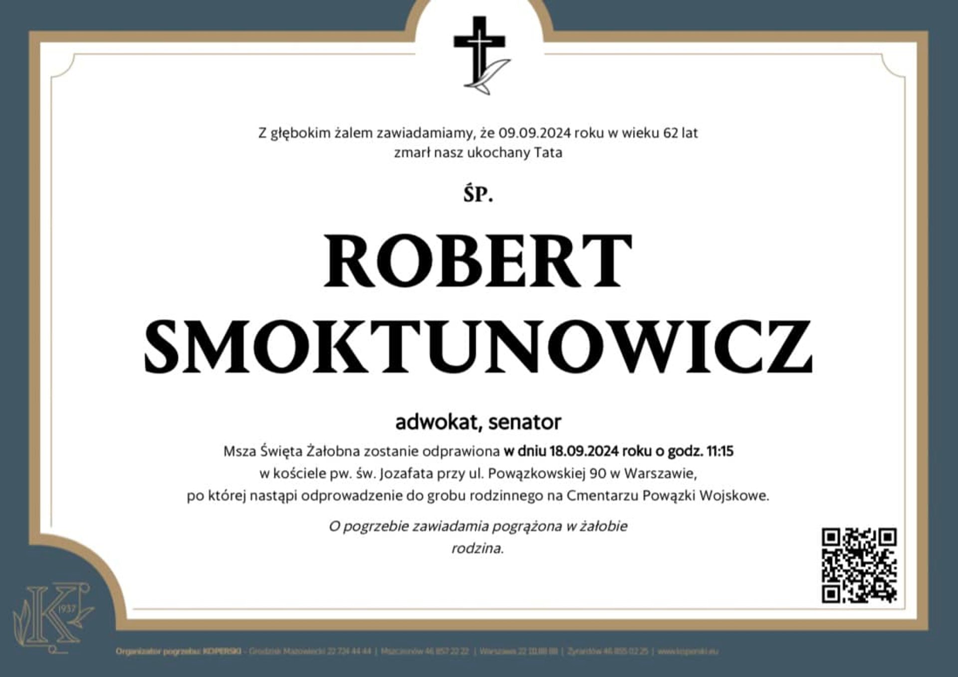 Pogrzeb Roberta Smoktunowicza. Gdzie spocznie były mąż Hanny Lis ...