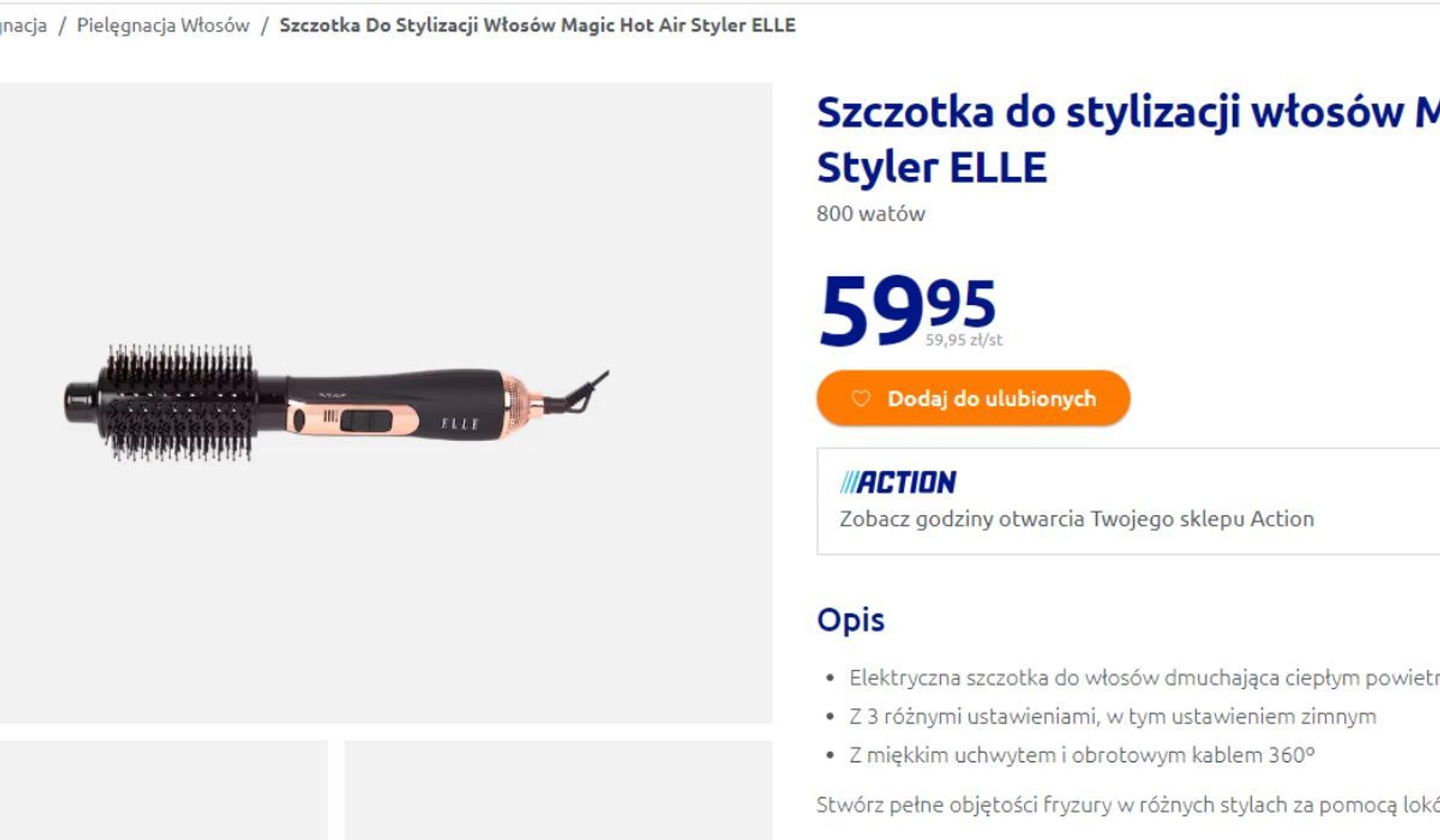 Szczotka do stylizacji włosów z Action skradła serca Polek. Sprawdzi ...