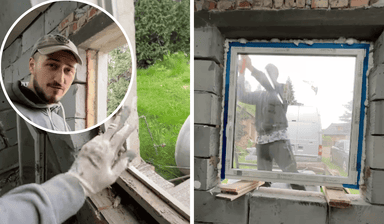 Remontuje 120-metrowy dom za 50 tys zł. Zdradził jak wymienia okna ...