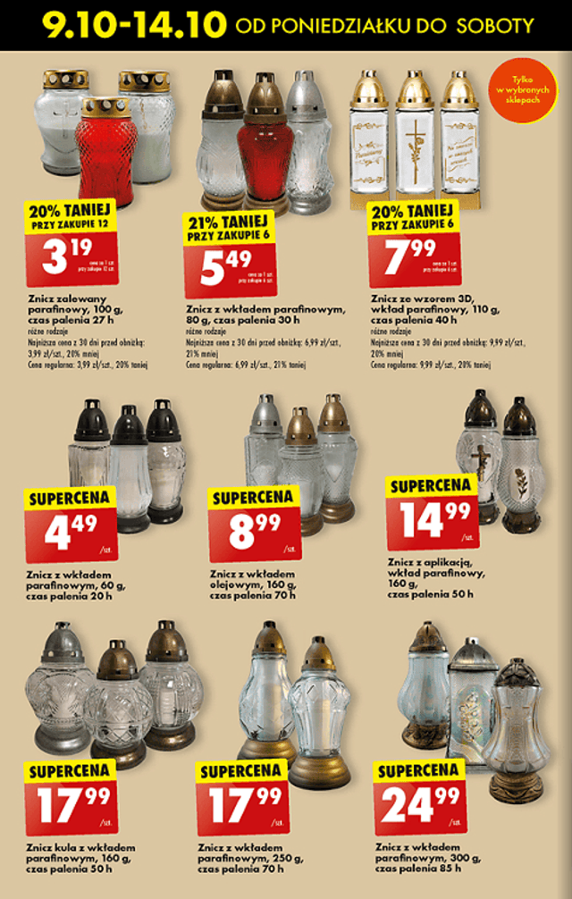 Tłumy ruszą do Biedronki, każdy chce skorzystać przed Wszystkich Świętych. Ceny zniczy ...